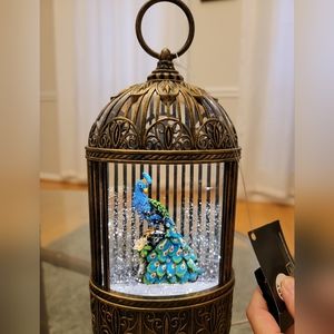 The Spring Shop | Accents | Peacock Glitter Lantern New With Tag | Poshmark
